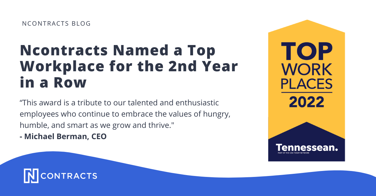 Ncontracts Recognized for Culture Excellence by Top Workplaces